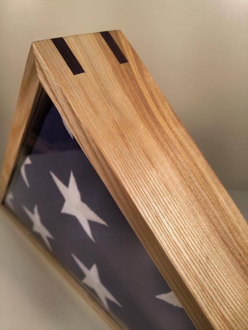Handmade Quartersawn Ash Memorial Flag Case - Walnut Splines - Etsy