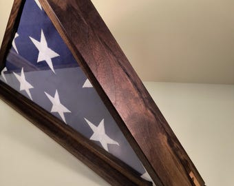 Wooden Memorial Flag Case - Etsy