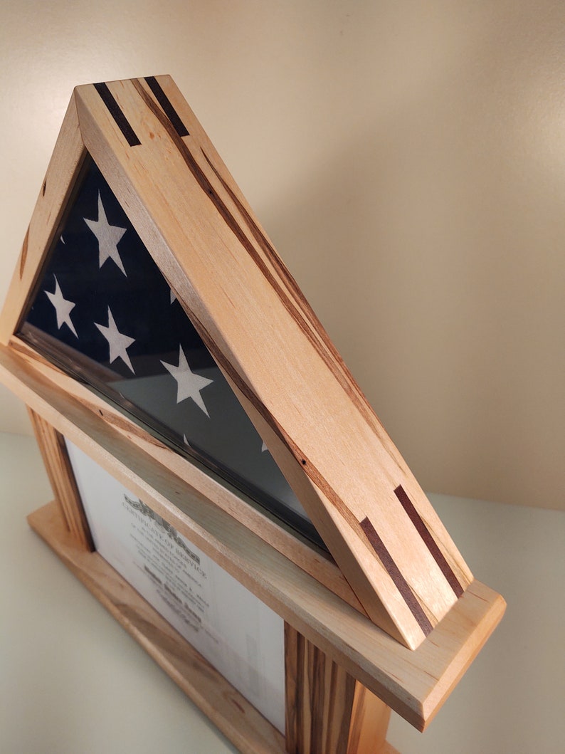 Ambrosia Maple Flag Case With Certificate Holder - Etsy