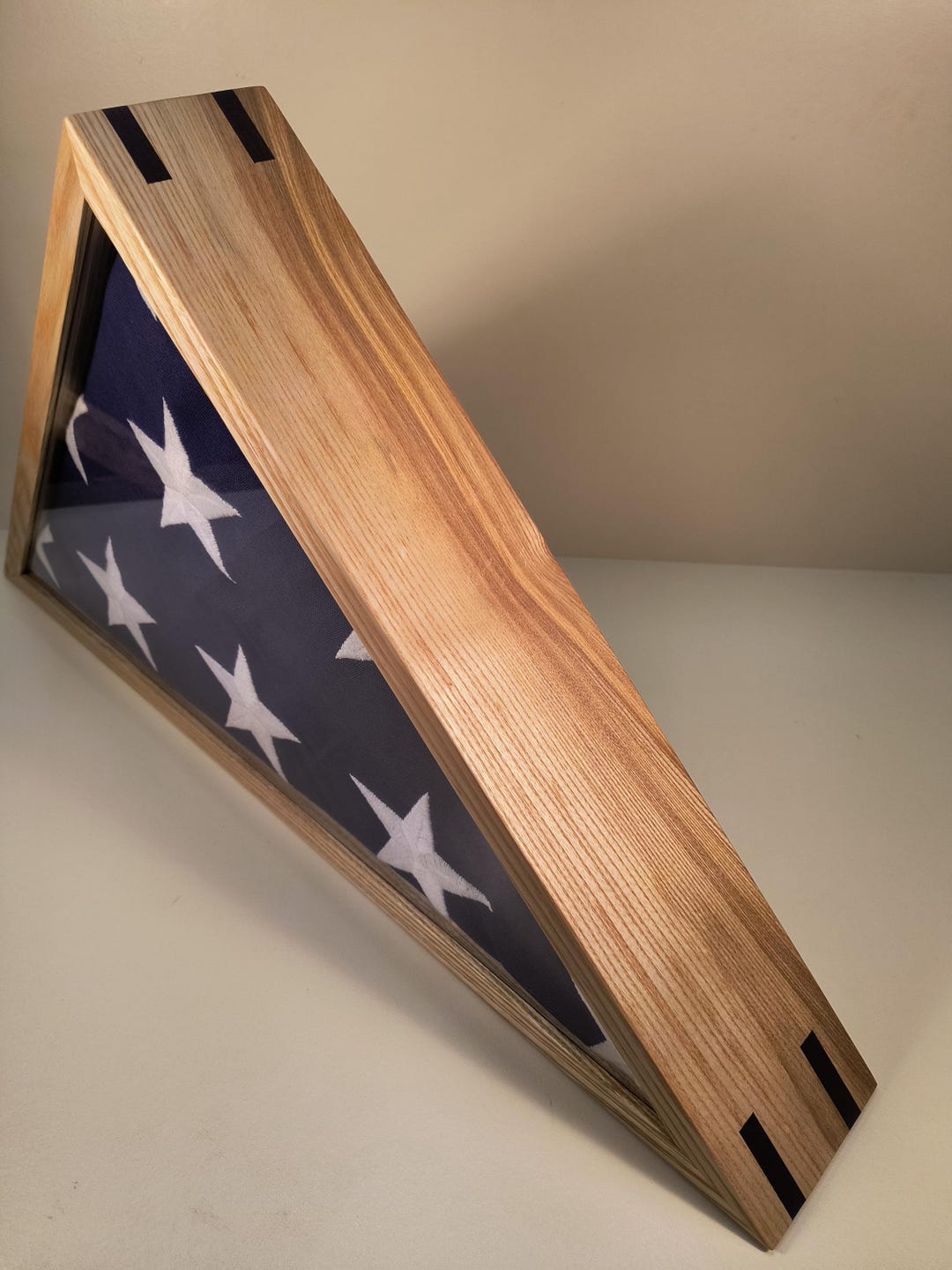 Handmade Quartersawn Ash Memorial Flag Case - Walnut Splines - Etsy