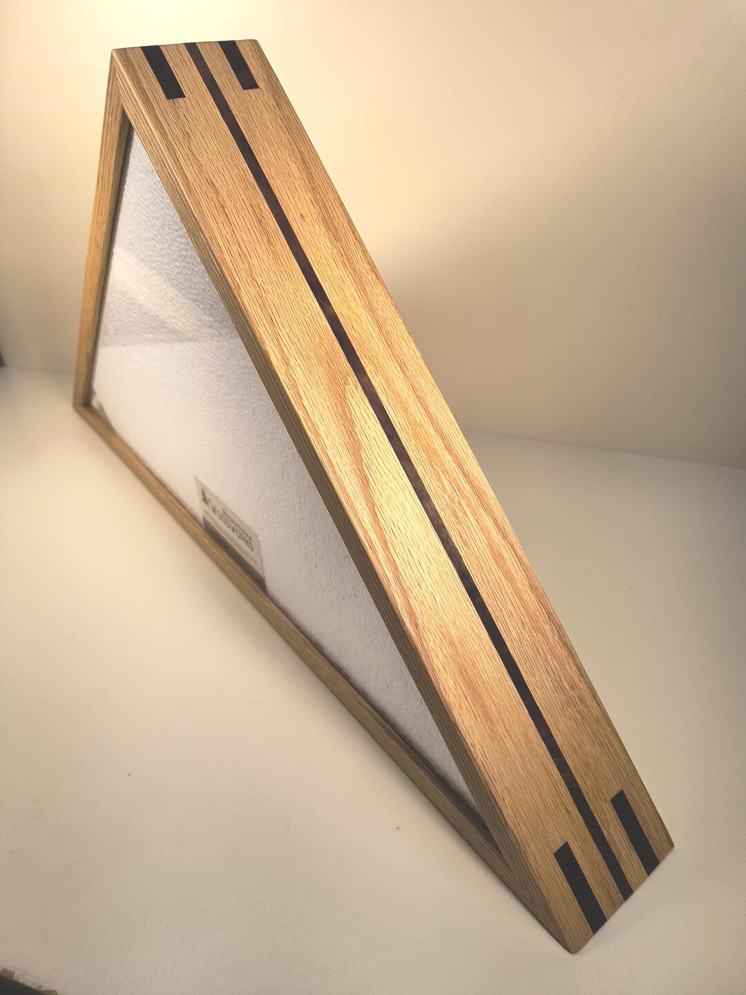 Handmade Oak Memorial Flag Case: Walnut Strip, and Splines, Wall ...