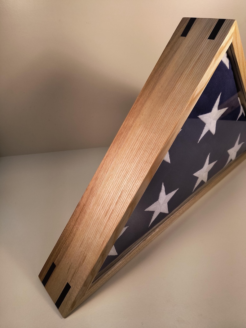 Handmade Quartersawn Ash Memorial Flag Case - Walnut Splines - Etsy