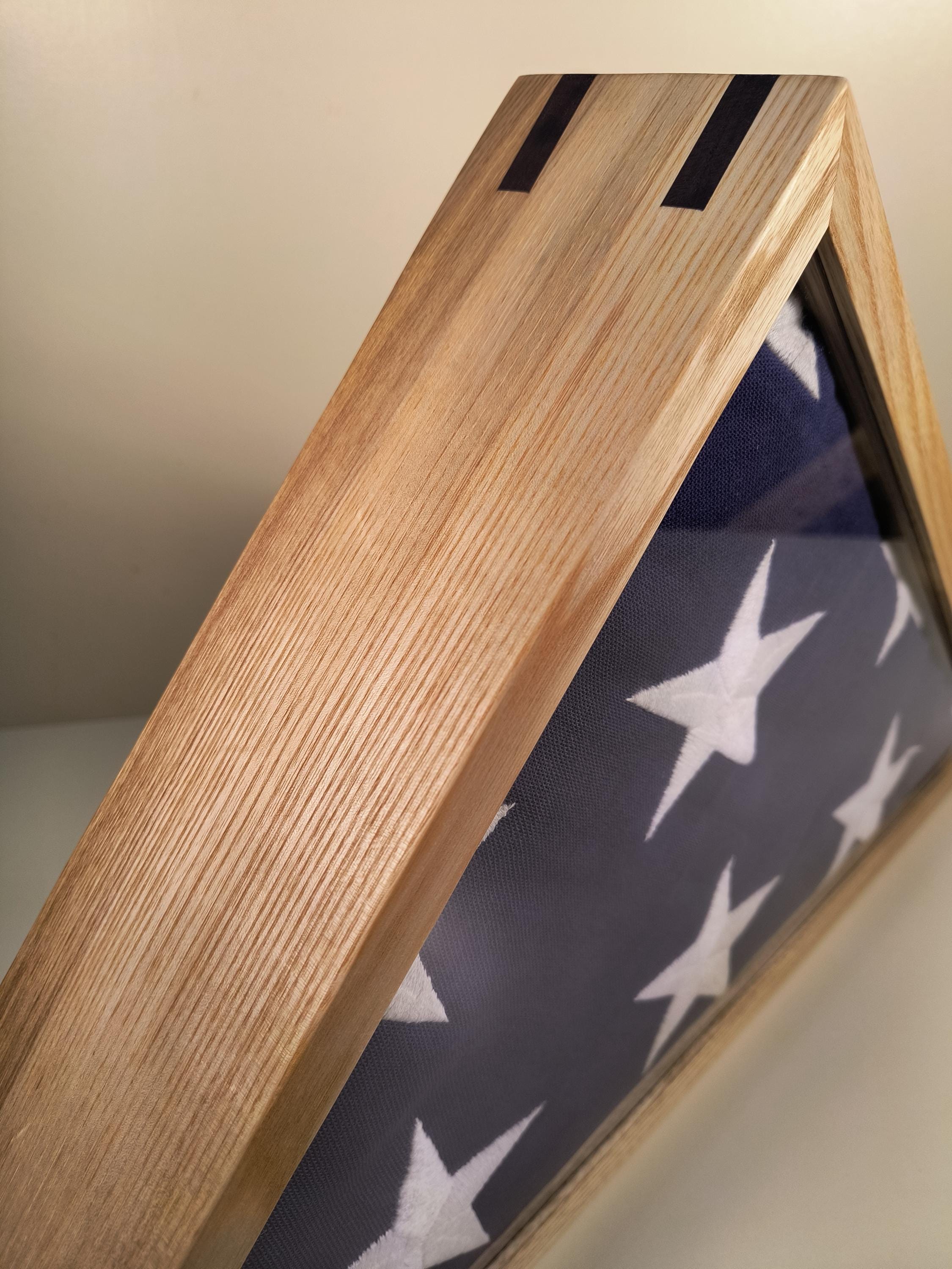 Handmade Quartersawn Ash Memorial Flag Case - Walnut Splines - Etsy