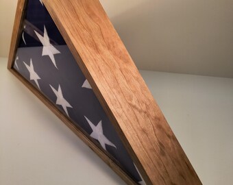 Wooden Memorial Flag Case - Etsy