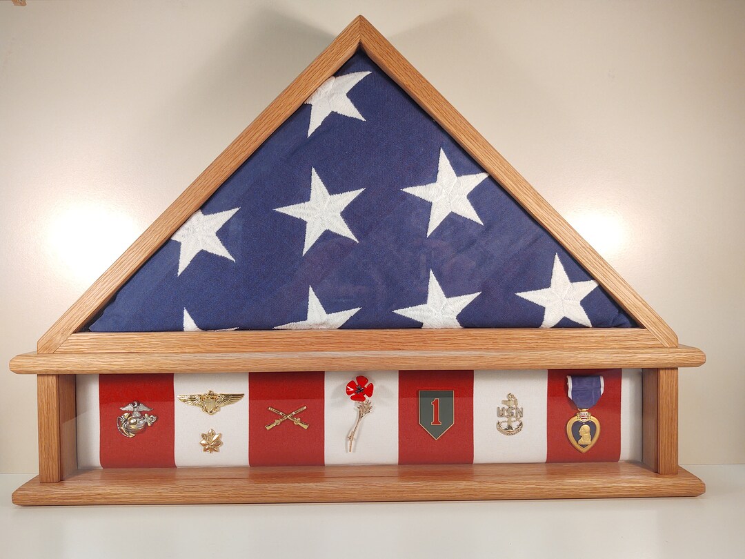 Wooden Memorial Flag Case, Medal Display, and Cremation Urn (free ...