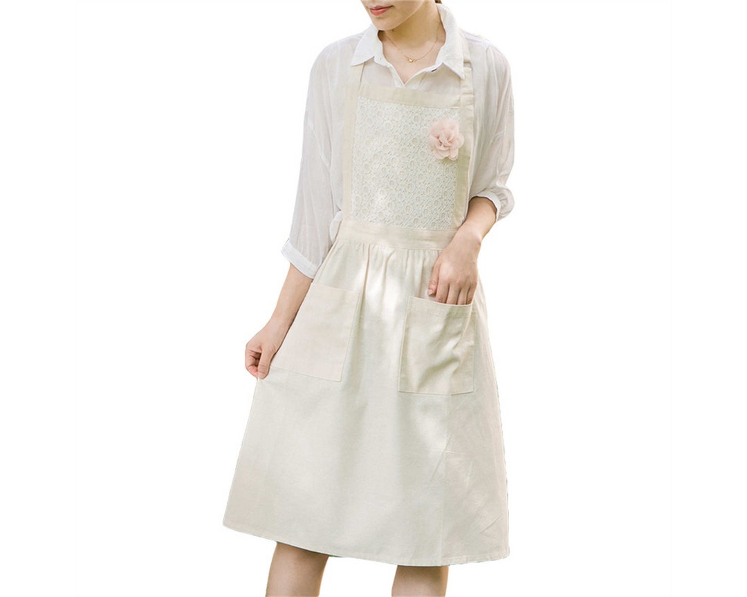 Retro Lace Kitchen Cooking Aprons Dress, Household Apron for Women ...