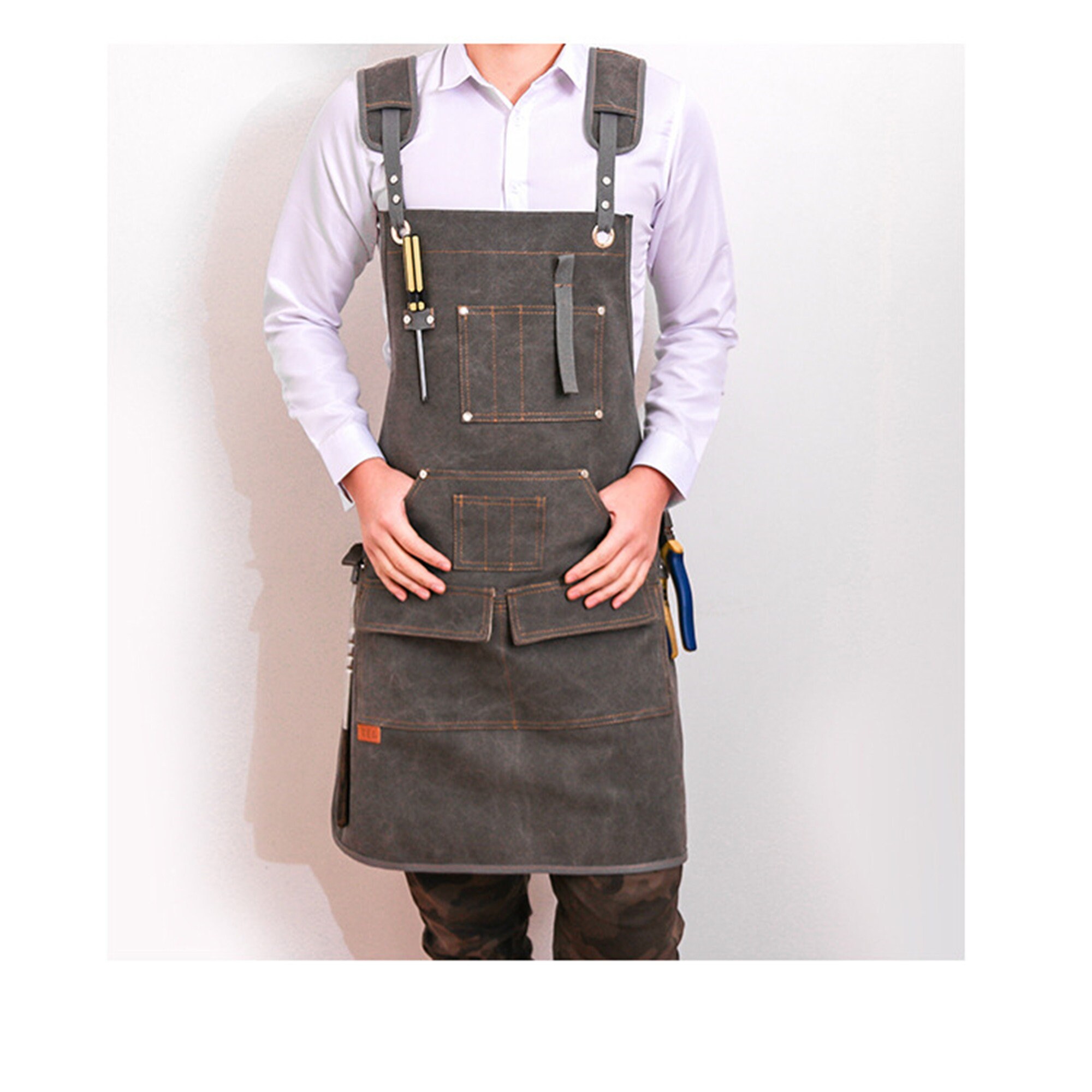 Canvas Tool Apron With Cross Straps Customizable - Etsy