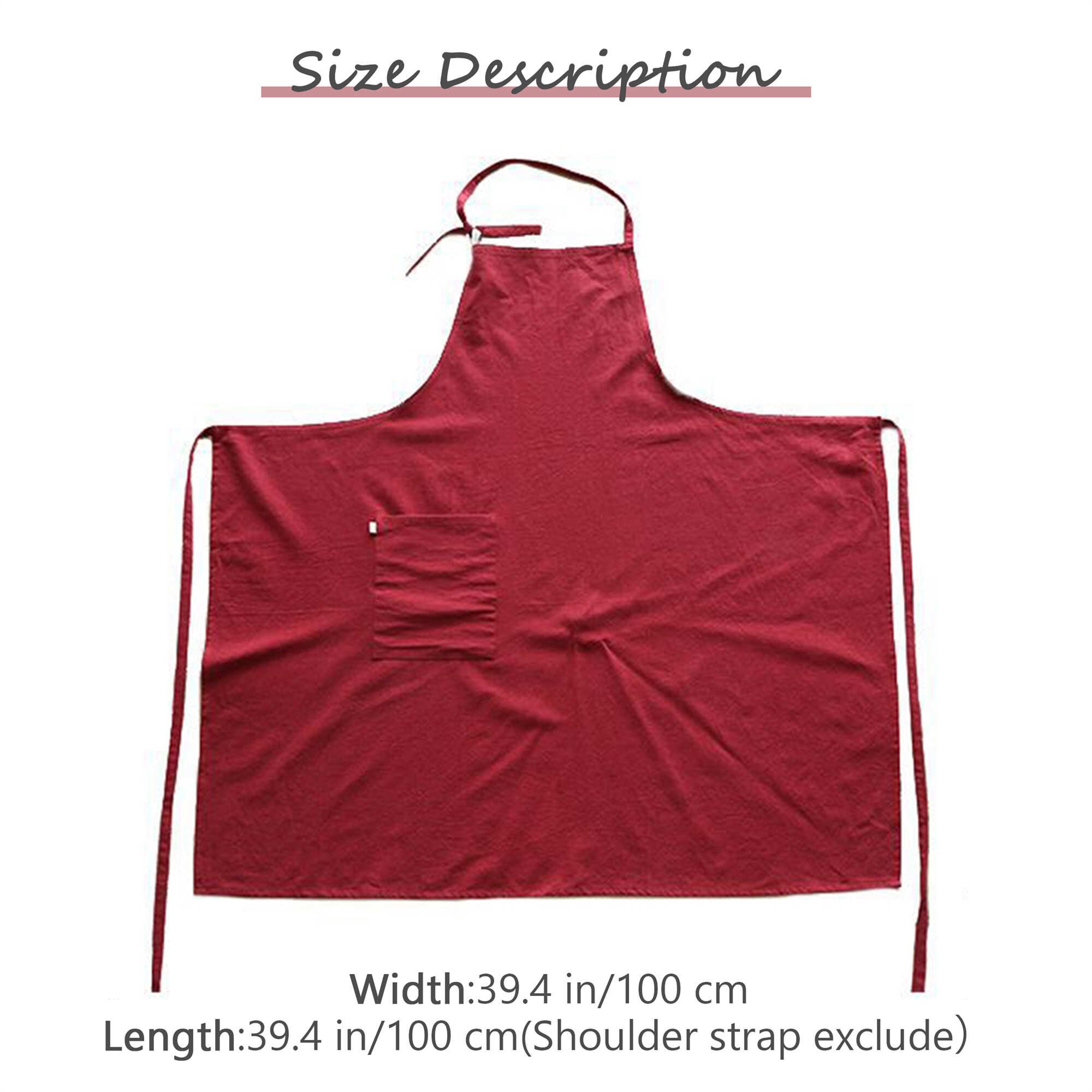 Two-tone Linen Japanese Solid Color Apron Adjustable Shoulder - Etsy