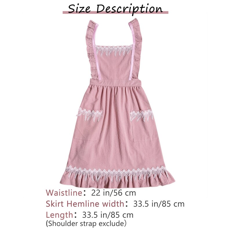 Personalized Lace Embroidered Apron for Women, French Maid Ruffle Apron ...