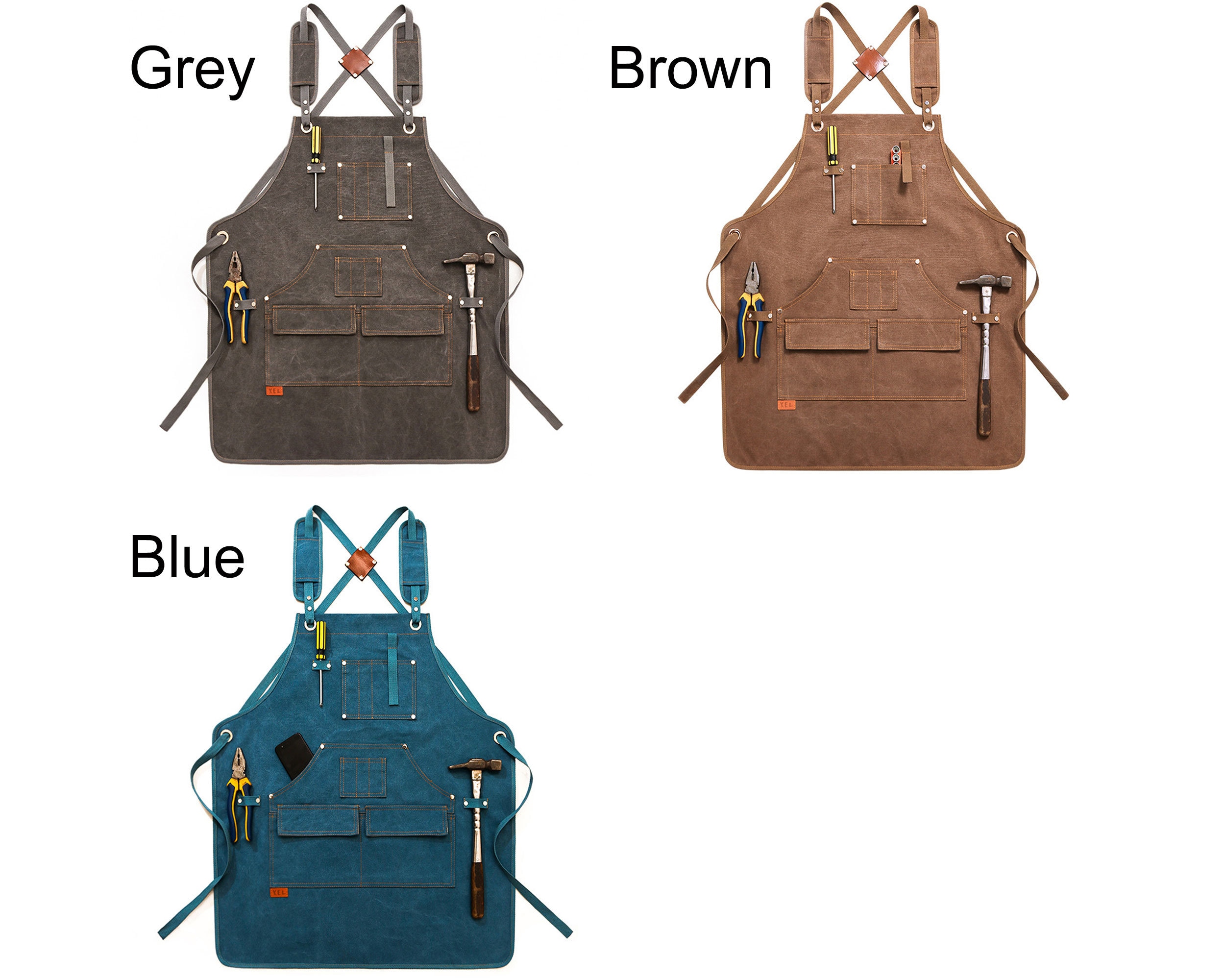 Canvas Tool Apron With Cross Straps Customizable - Etsy