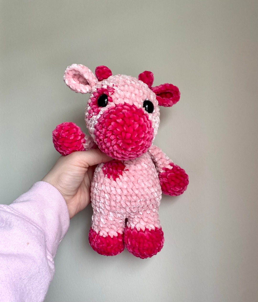 Pink Cow Plushie | Amigurumi Stuffed Animal | Gift - Etsy