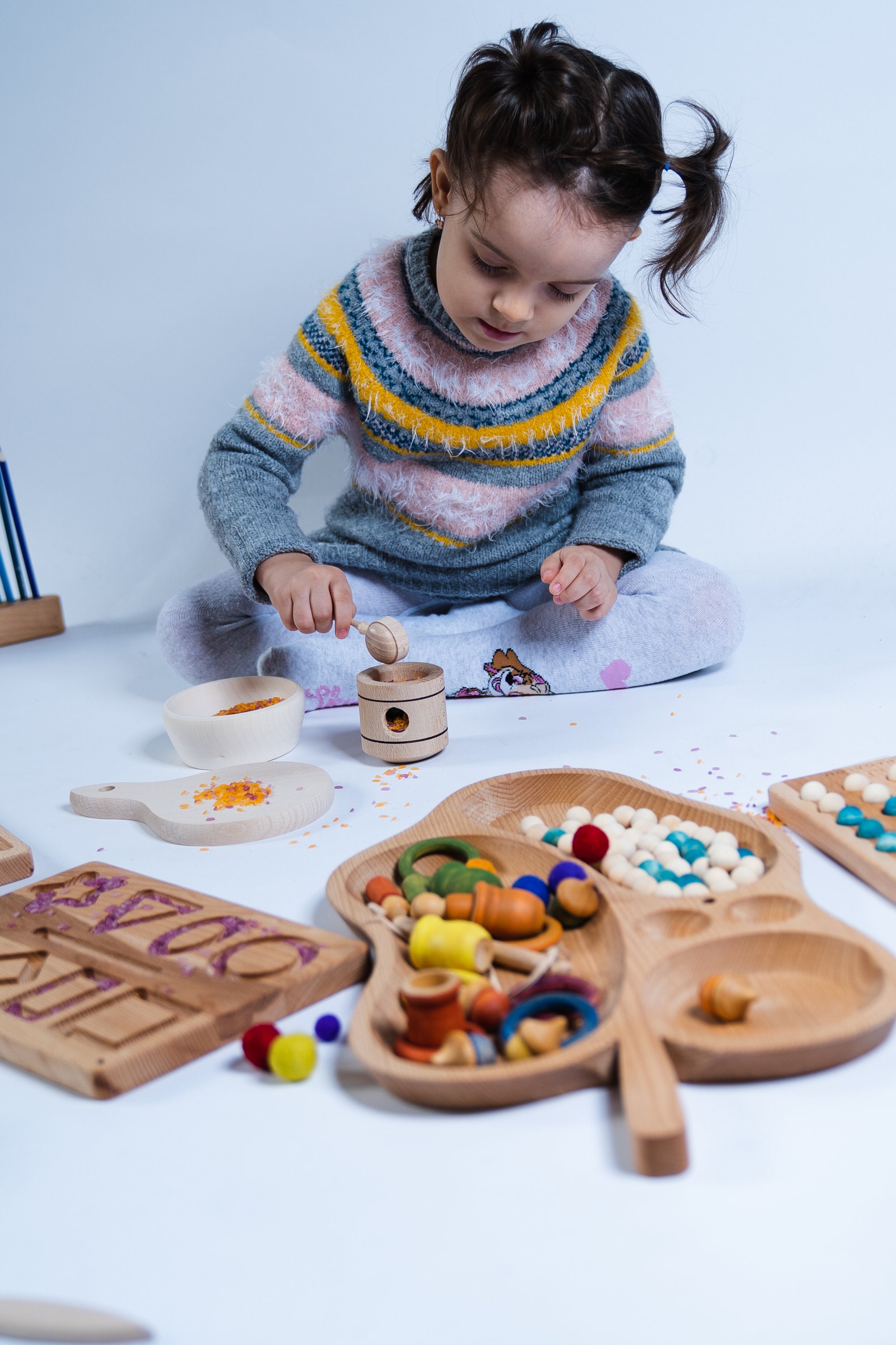 Heuristic & Open Ended Play Set Kitchen Wooden Utensils for | Etsy