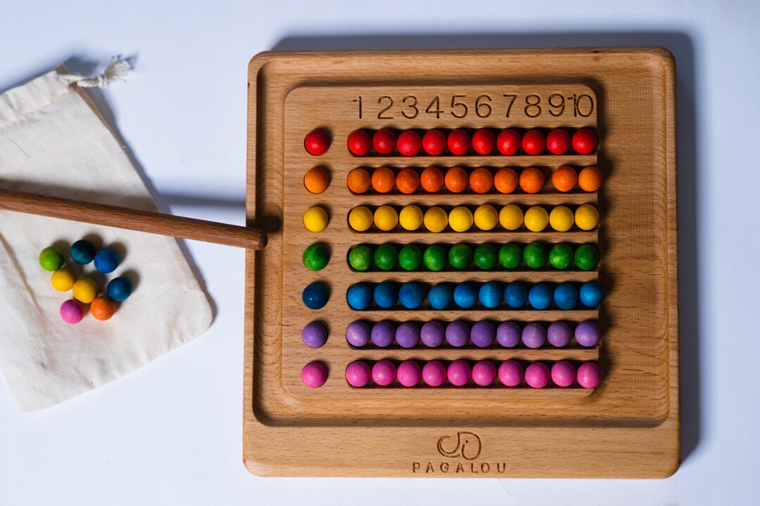 Rainbow Colors Learning & Counting Montessori Math Set. ALL Accessories ...