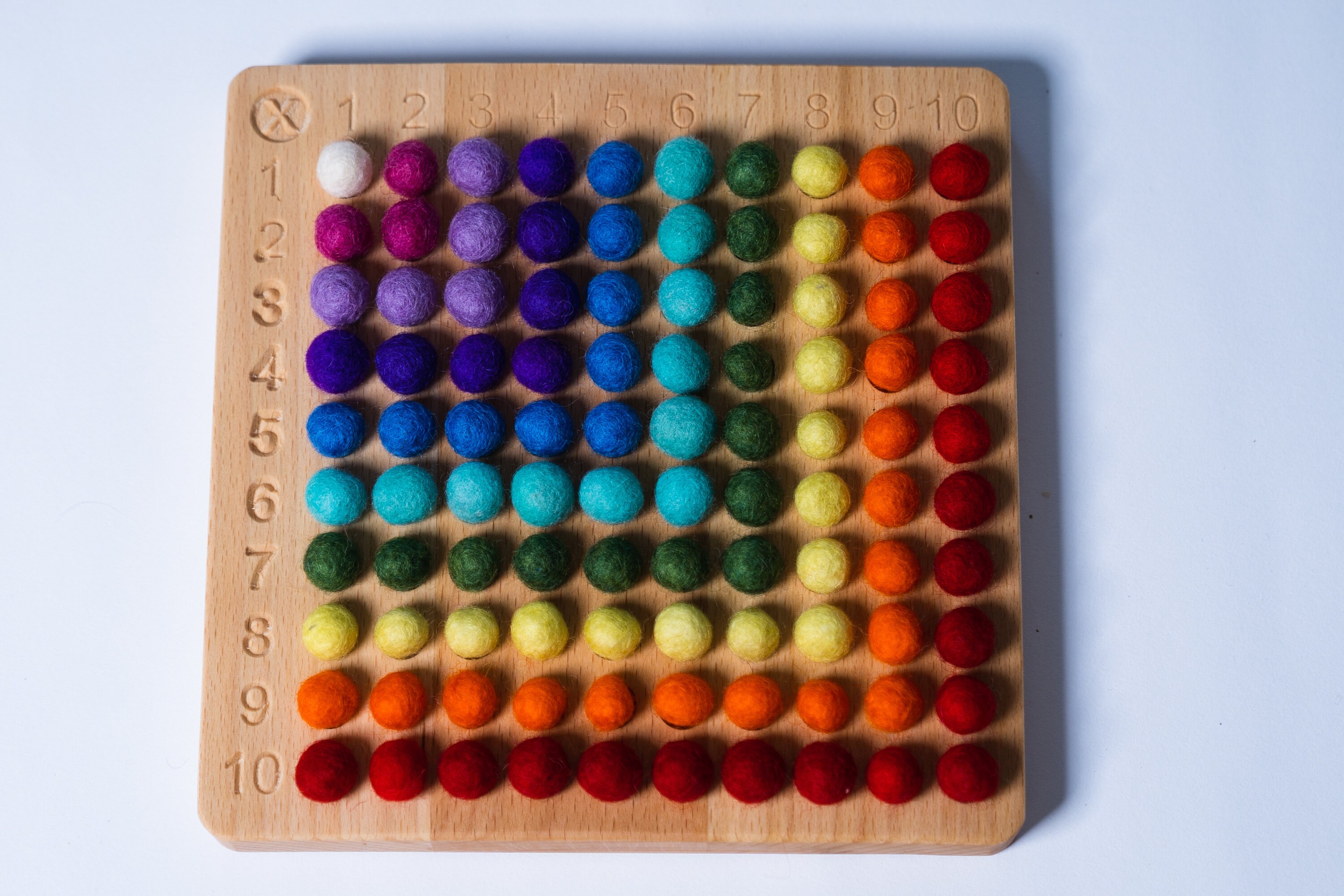 100 BOARD. 10 Times Multiplication Math Set With Included Wooden or ...