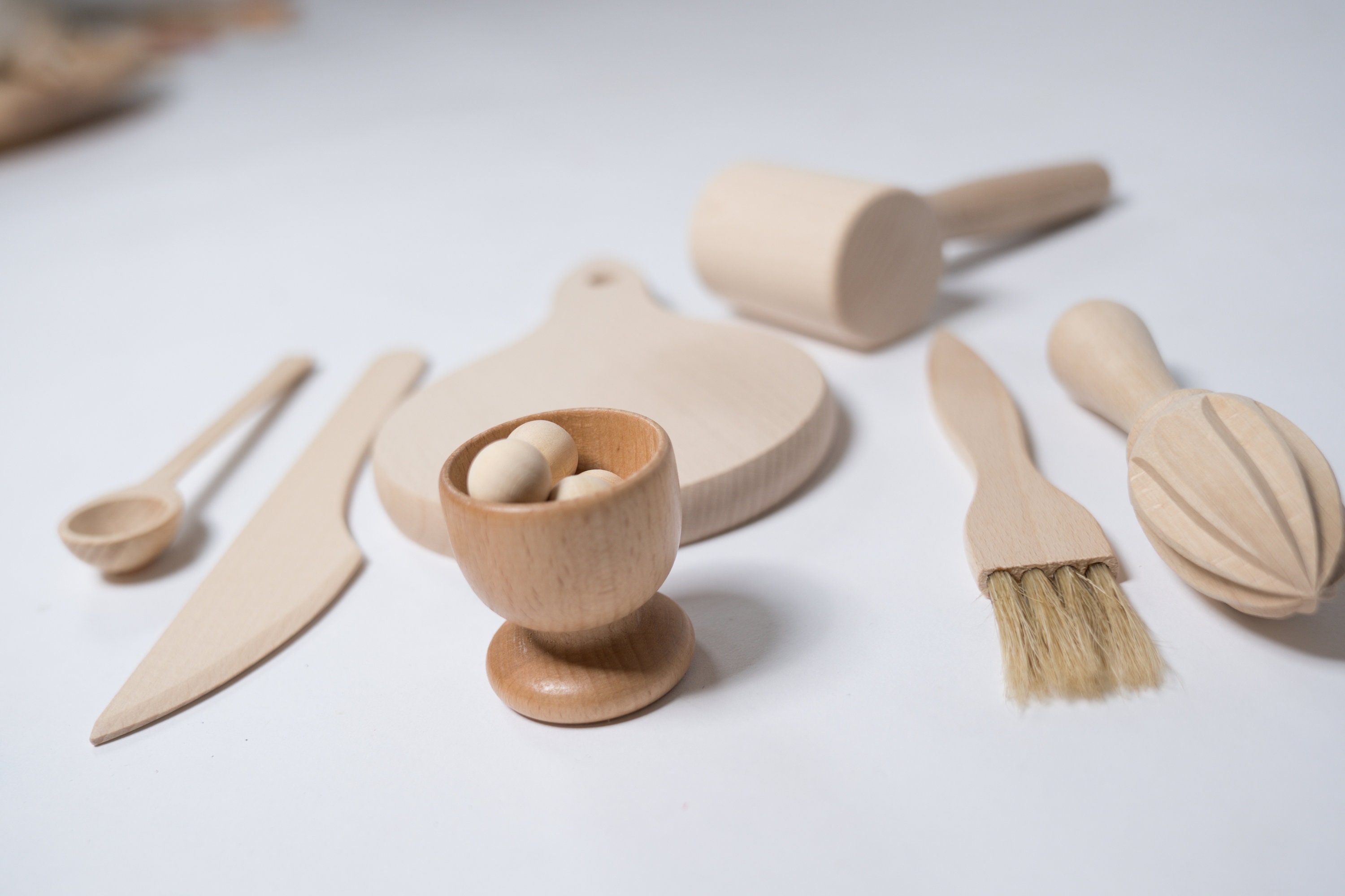 Heuristic & Open Ended Play Set Kitchen Wooden Utensils for - Etsy
