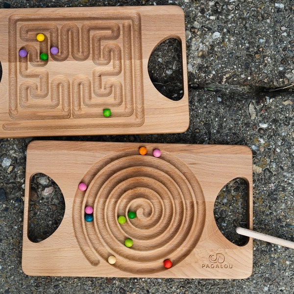 Wooden Maze Toy - Etsy