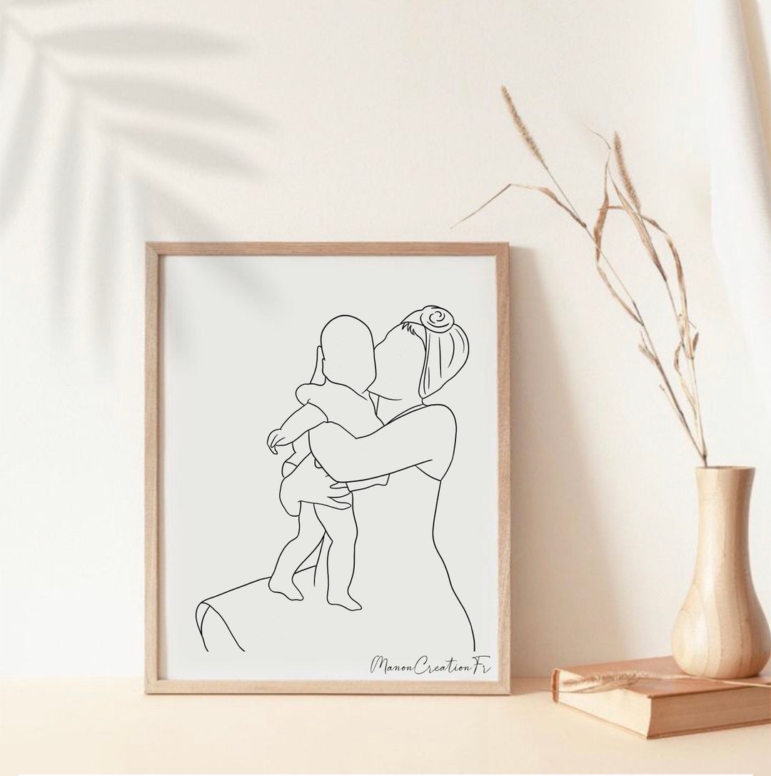 Custom Illustration Outlines line Art - Etsy