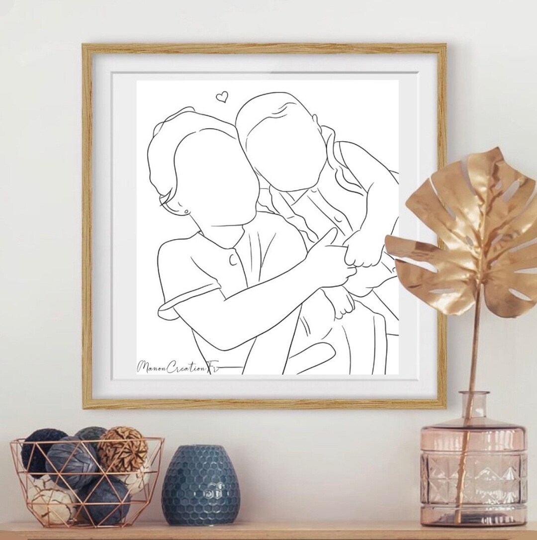 Custom Illustration Outlines line Art - Etsy