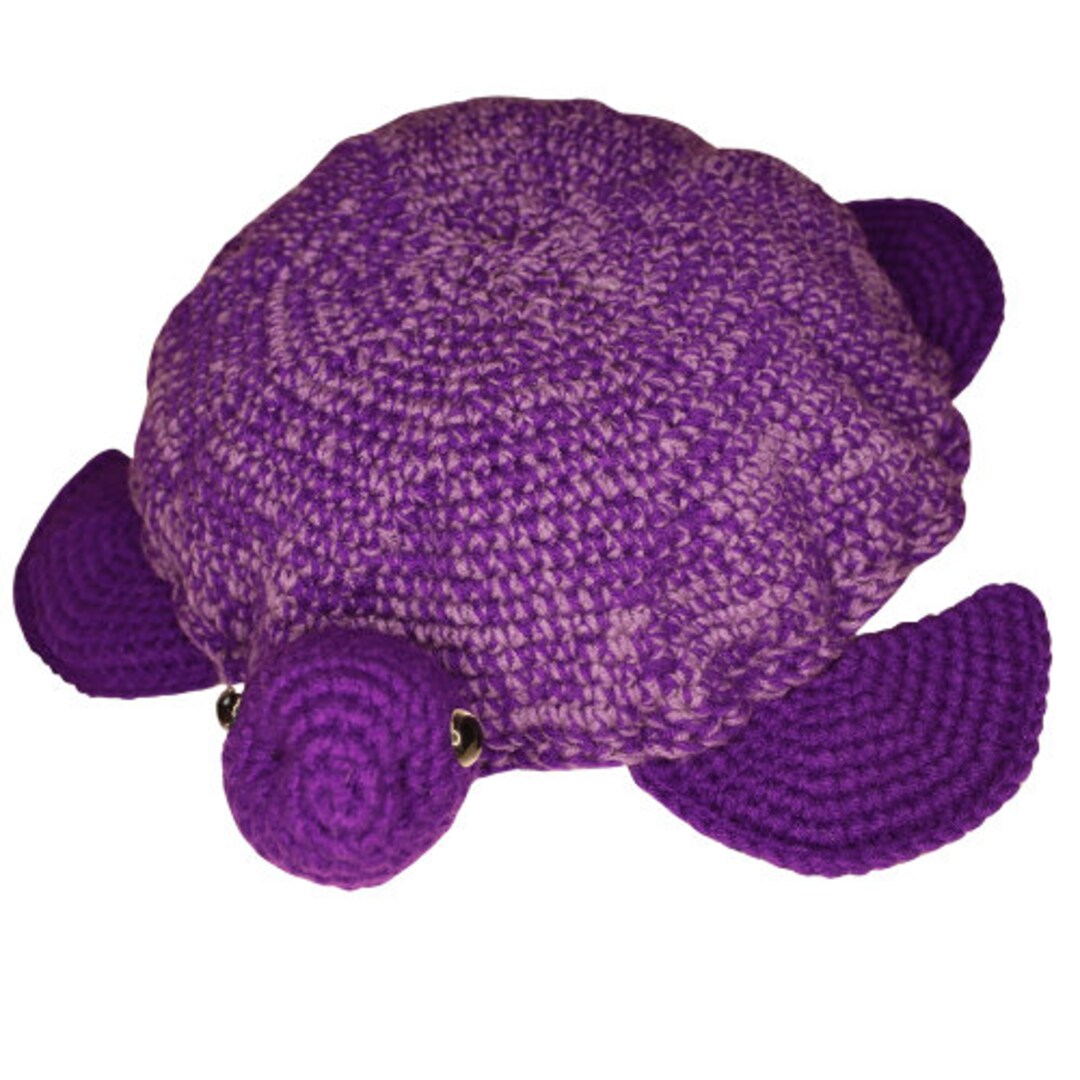 Crochet Turtle/ Purple Turtle/ Purple Gift/ Turtle Gift/ Turtle Stuffie ...