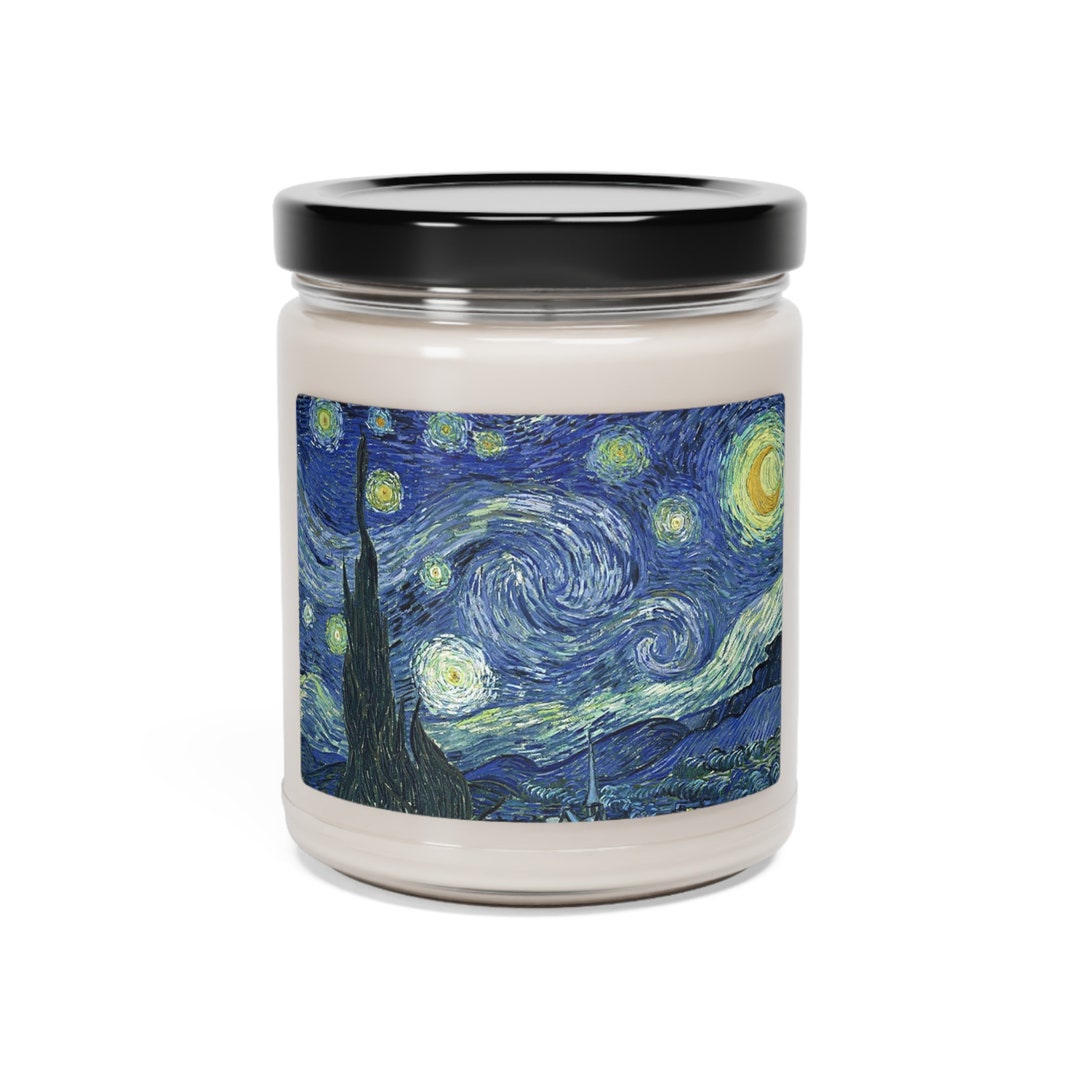 Starry Night by Vincent Van Gogh Scented Soy Candle, 9oz - Etsy
