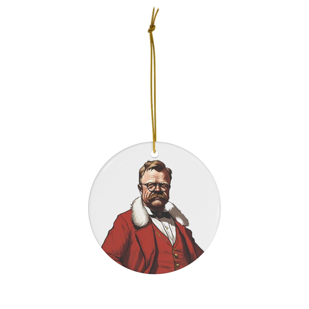 Theodore Roosevelt Santa Ceramic Ornament, 1-pack - Etsy