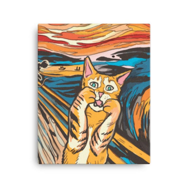 Cat "the Scream" Canvas - Etsy