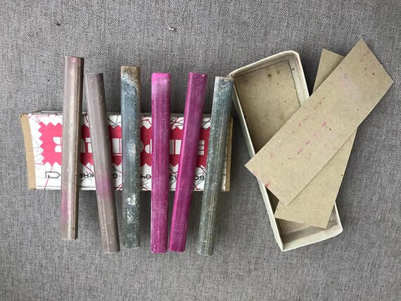 Vintage Crayons Tailor's Crayons Soviet Crayons A Set of - Etsy