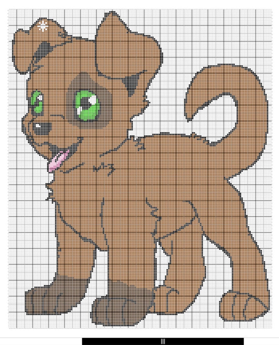 Crochet Dog GRAPHGAN, C2c, Row by Row PDF Instant Download INC ...