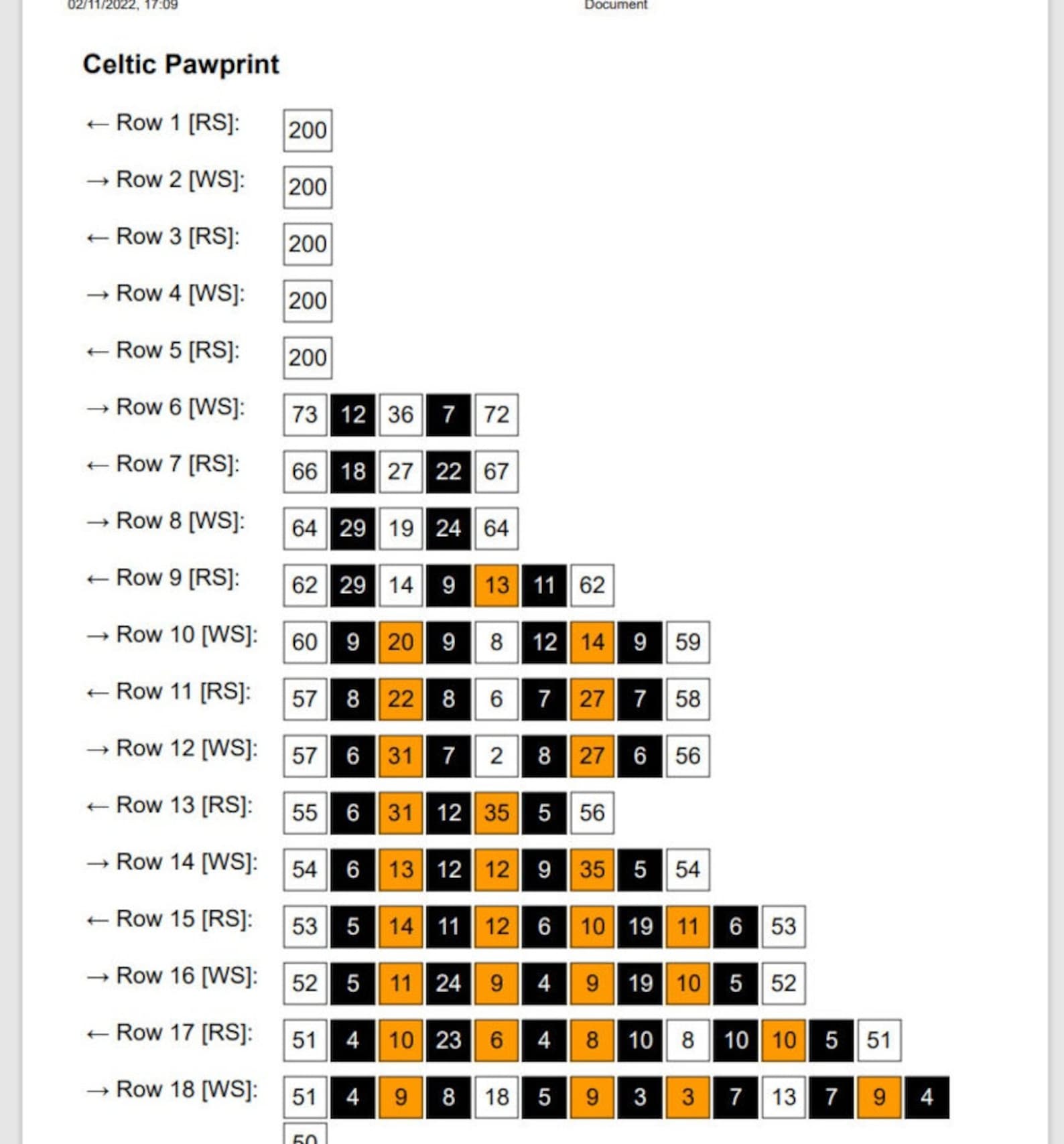 Paw Print GRAPHGAN for Crochet With Written and Block Instructions. - Etsy