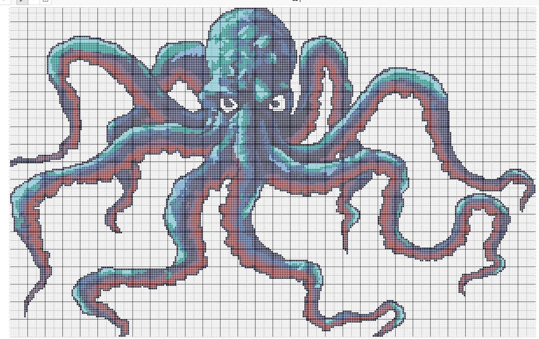 Octopus Crochet Graphgan Pattern: C2C, Cross Stitch (digital Download ...