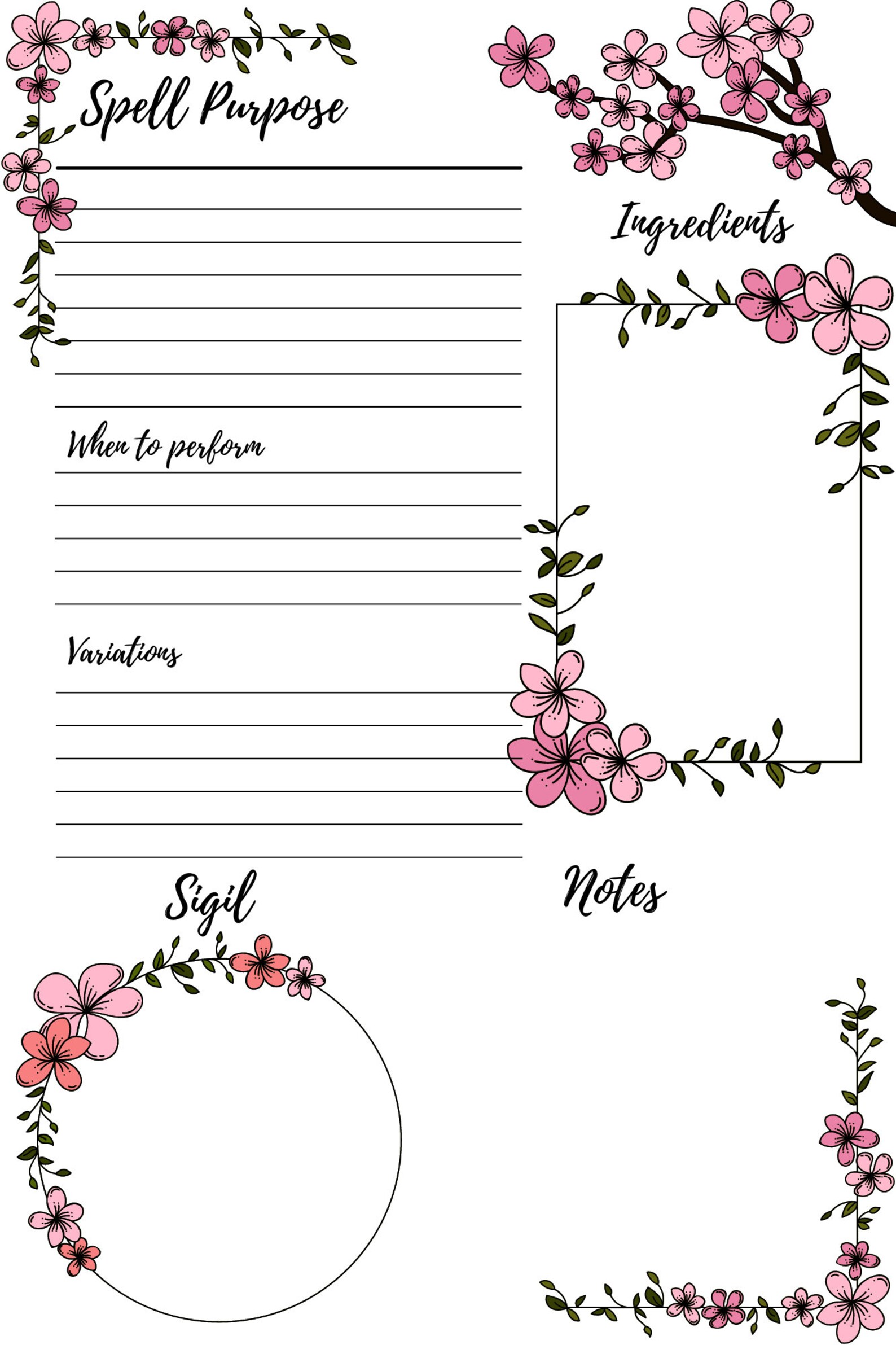 Witchcraft Spellbook Custom Notebook Spellbook Journal - Etsy UK