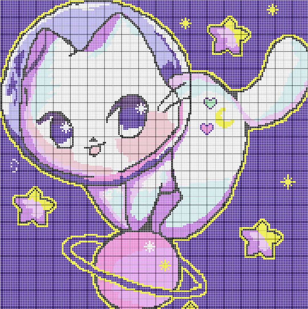 Crochet Graphgan, Astrokitty Graph With Written and Colour Block ...