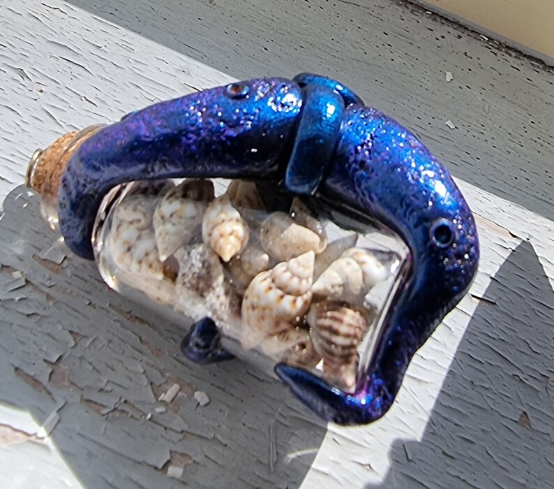 Purple Sea Monster With Jar of Shells - Etsy