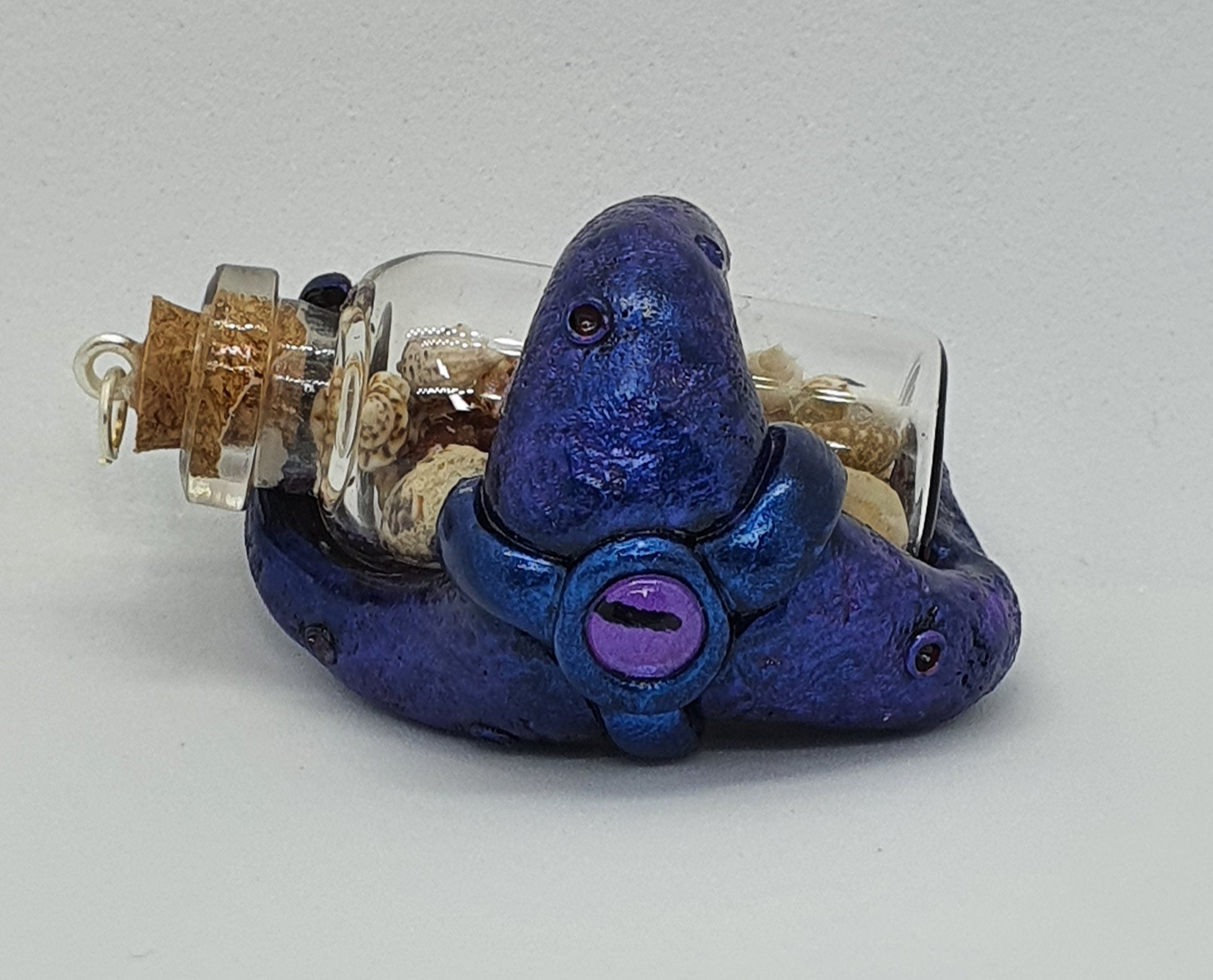 Purple Sea Monster With Jar of Shells - Etsy