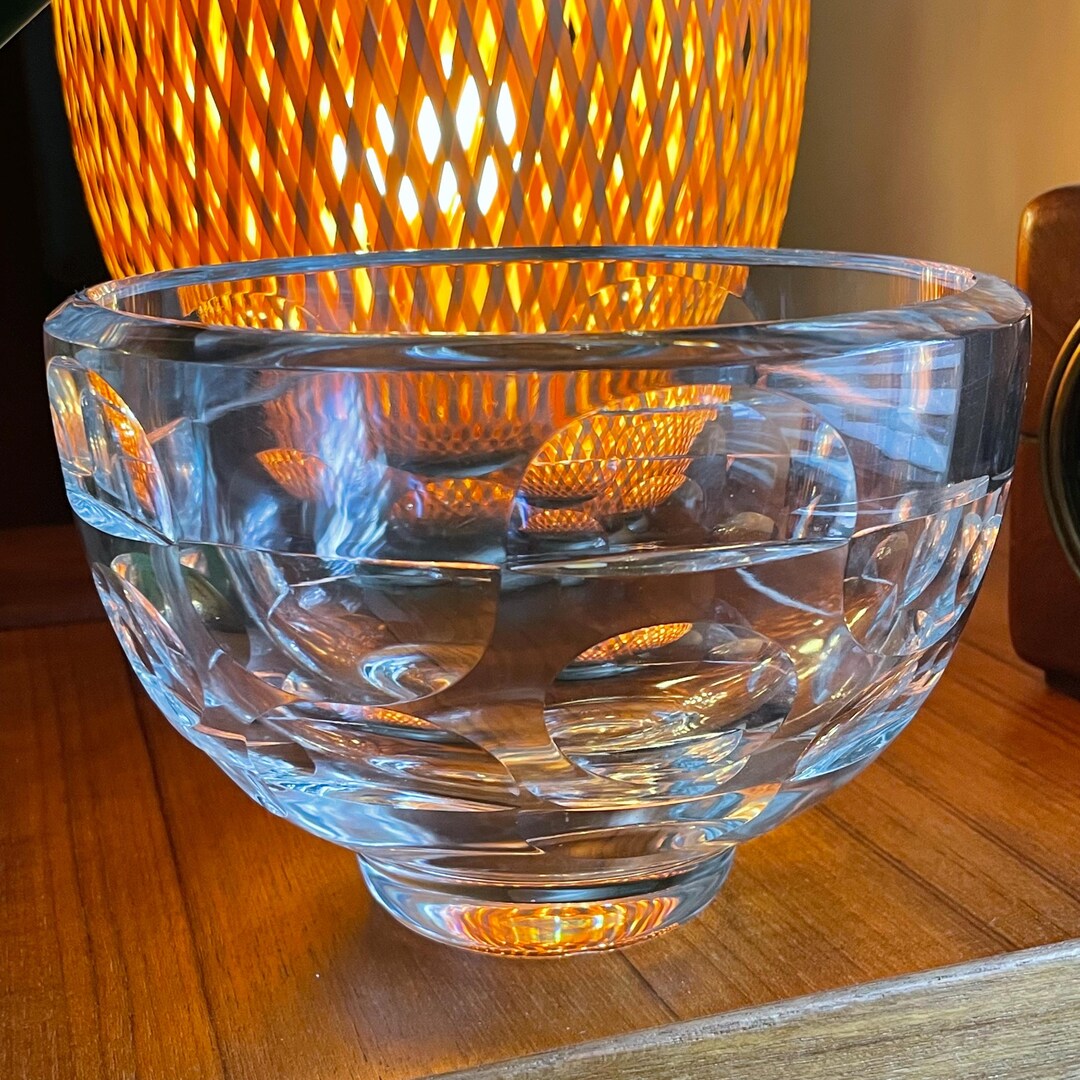 Rare Vintage Ingeborg Lundin for Orrefors Sweden Modernist Colorless ...