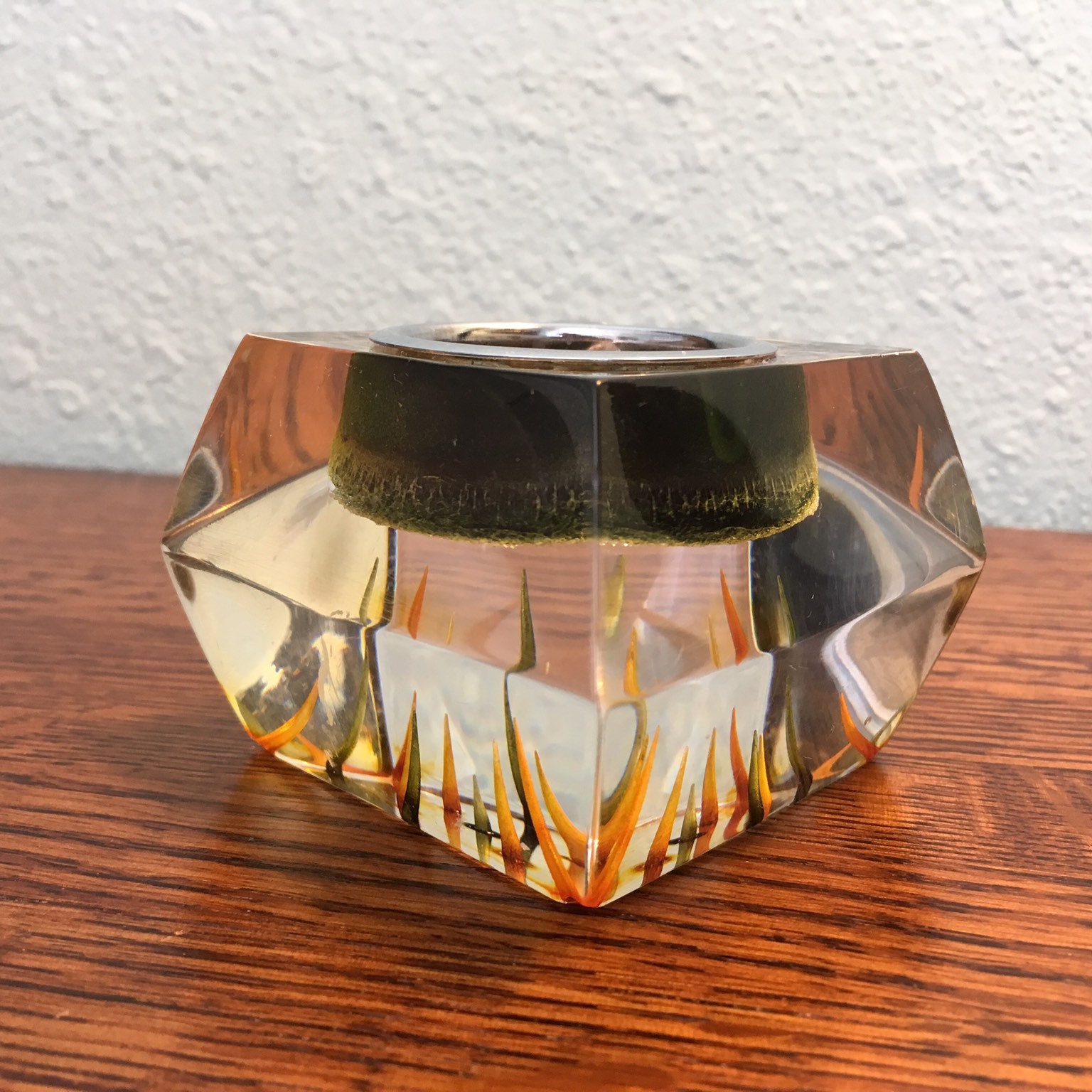 1950s Modernist Abstract Lucite Table Top Lighter Base | Etsy