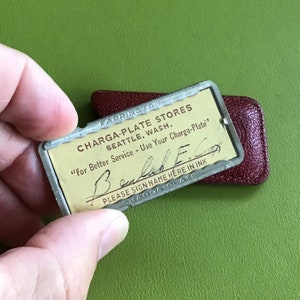 1950’s Charga-plate - Precursor to the Modern Credit Card- Seattle ...