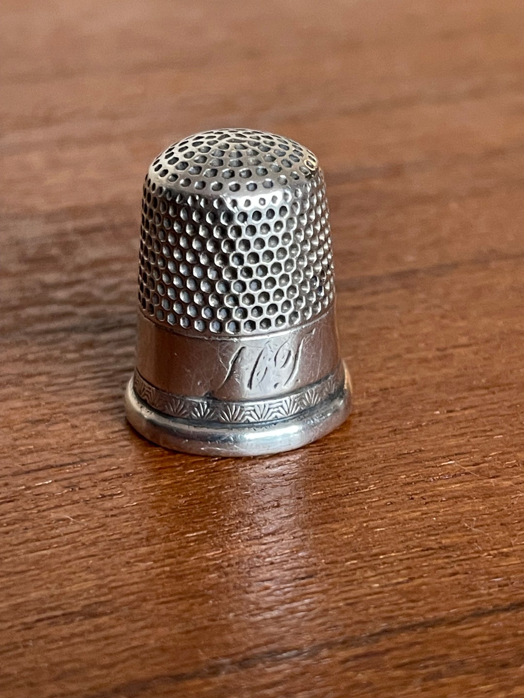 Antique Sterling Silver Thimble: Ketchum & Mcdougal, Size 10, Engraved ...