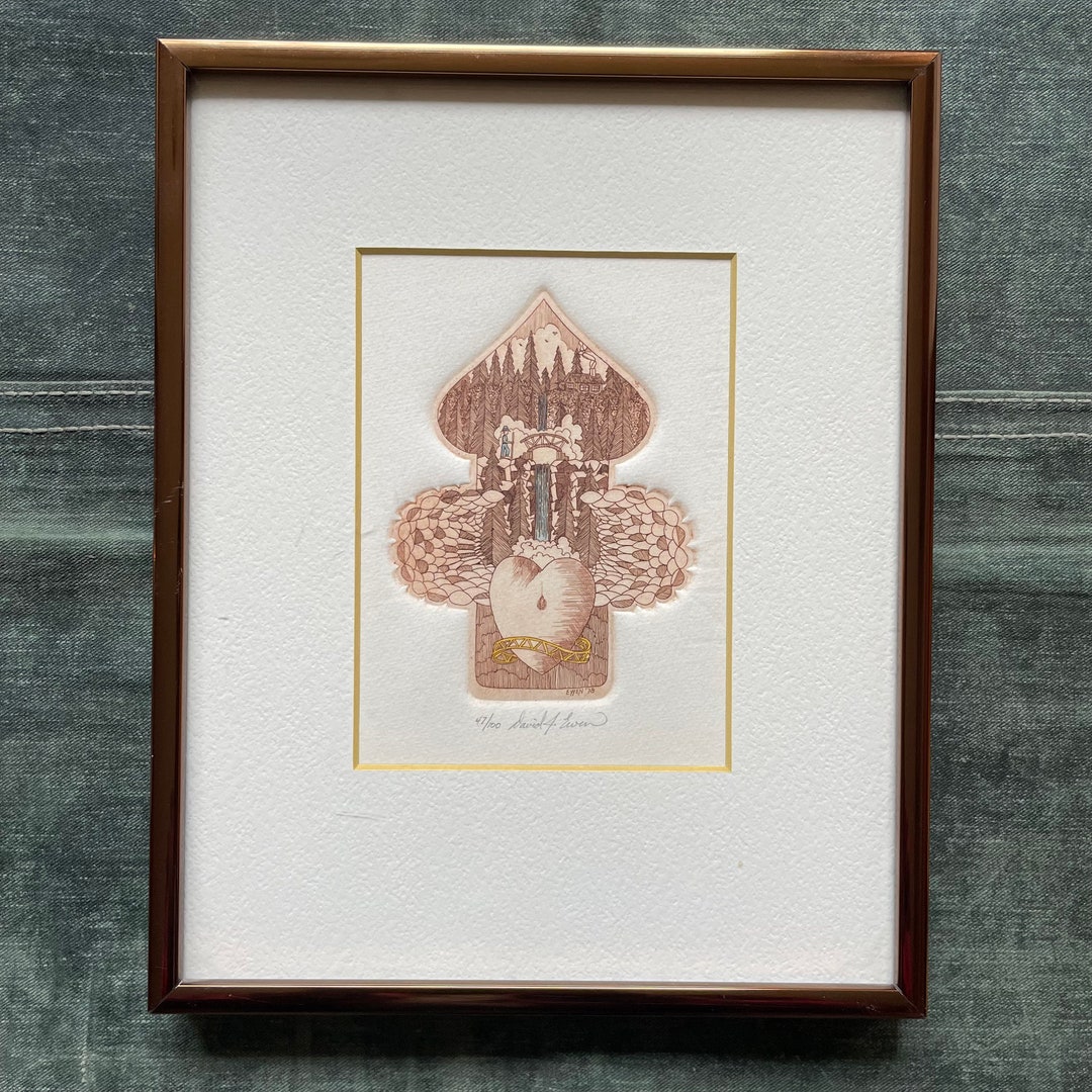 1978 Limited Edition Intaglio Etching Print by Northwest Artist David J ...