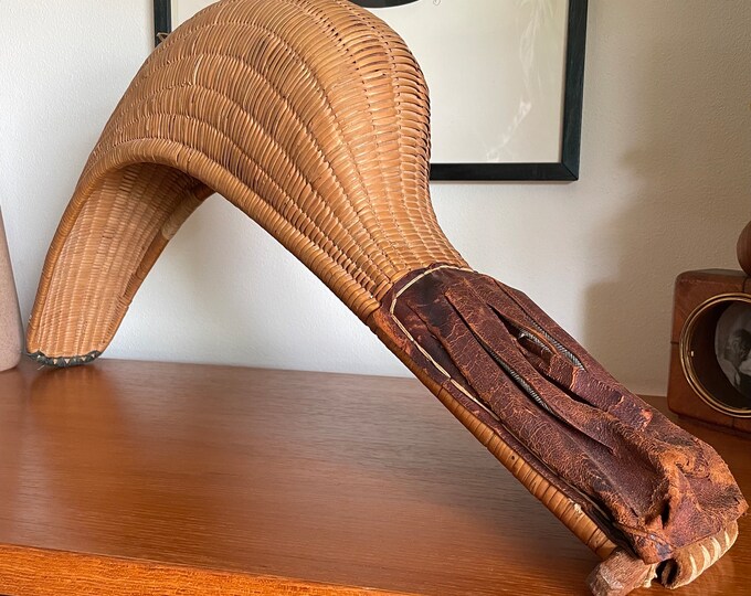 1930’s Basque Jai Alai Wicker and Leather Cesta, Spanish Sports, Basque ...