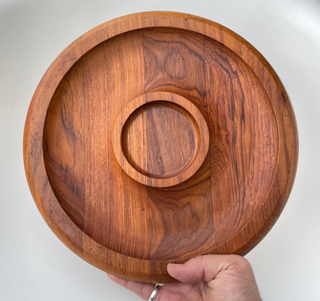 Vintage Teak Chip and Dip Tray: Kalmar Danish Modern Serving Platter - Etsy