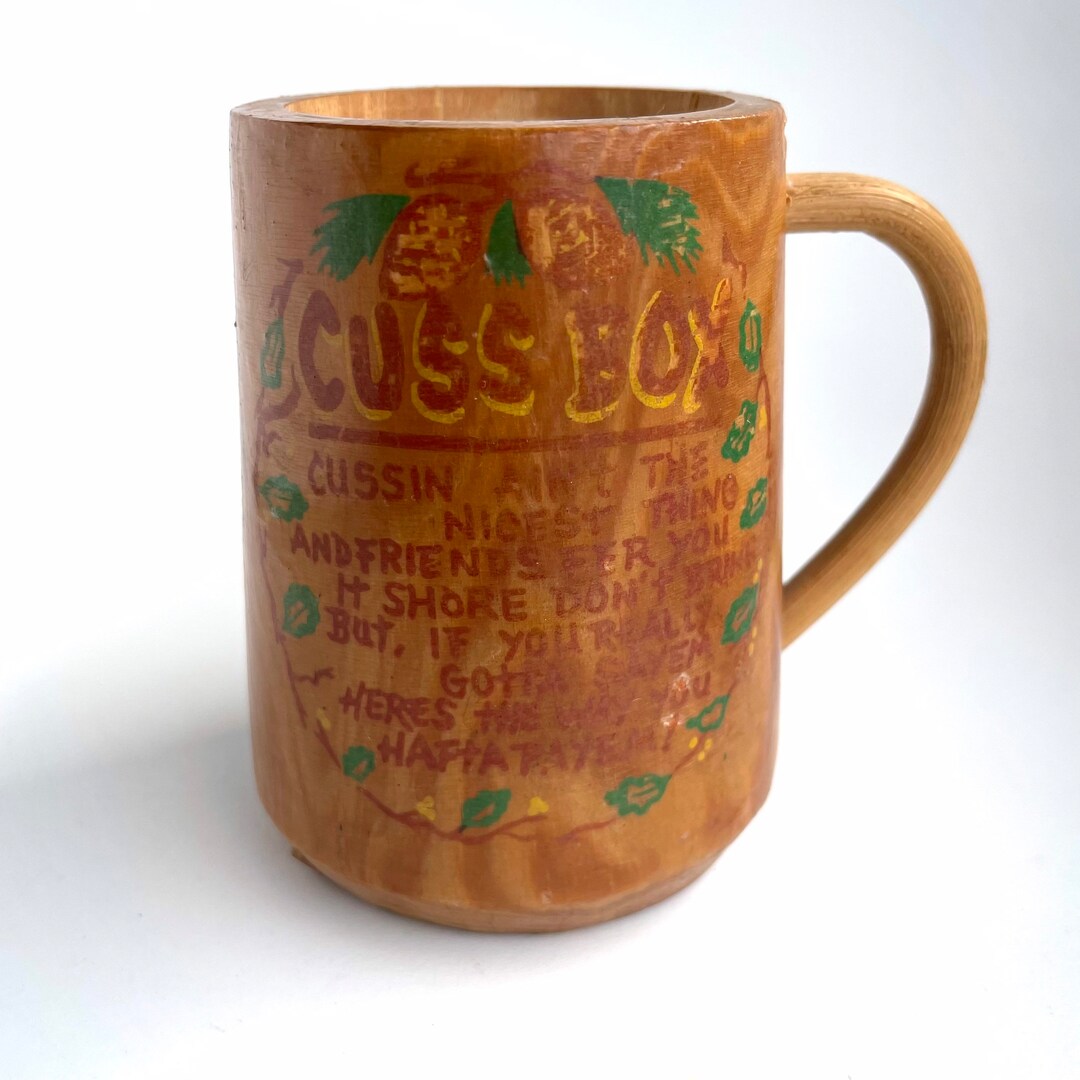 1950s Live Edge CUSS BOX Evergreen and Oak Motif Log Cabin - Etsy