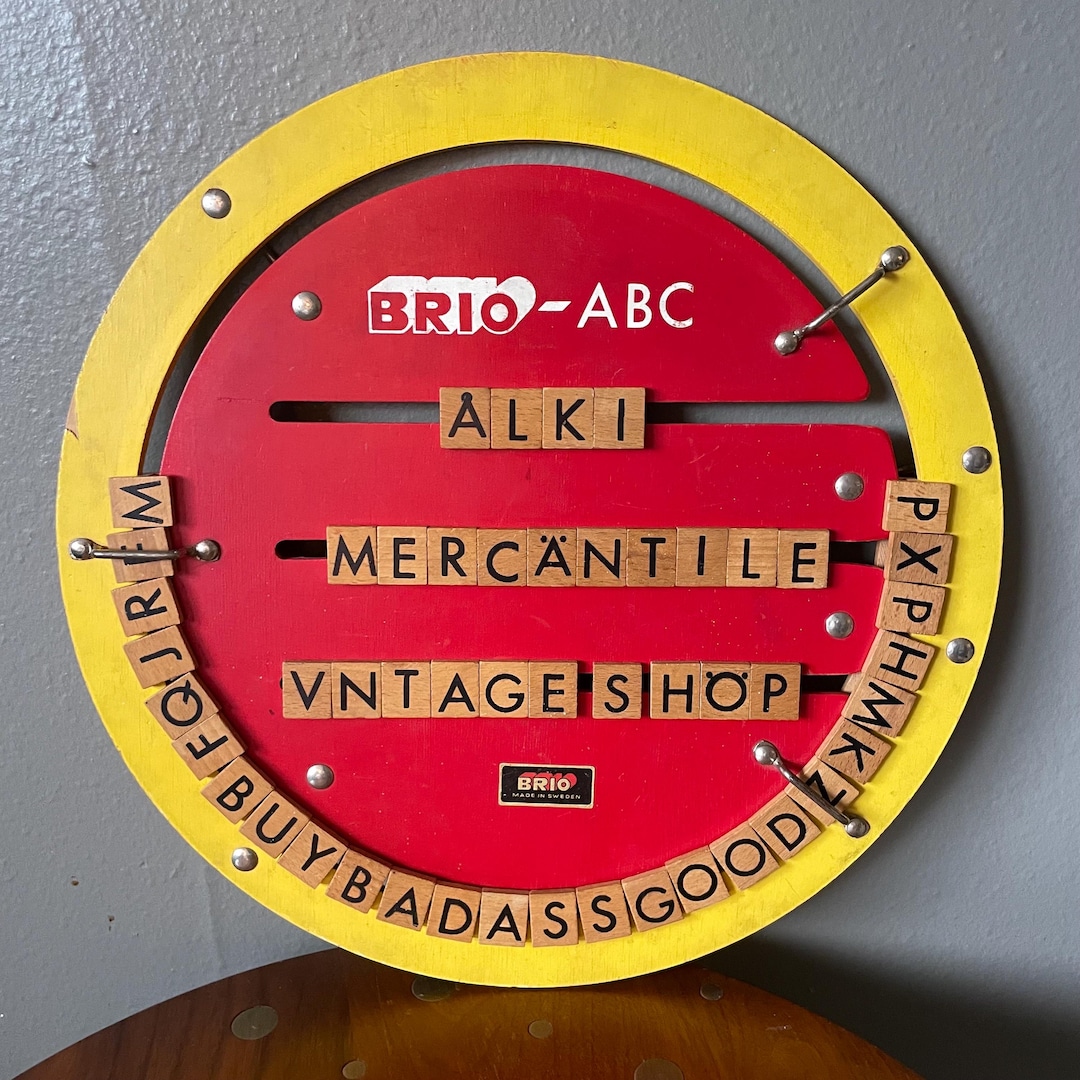 Vintage Brio Swedish Alphabet Board, Educational Game - Etsy