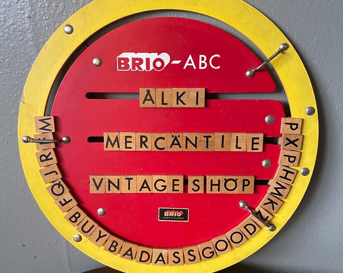 Vintage Brio Swedish Alphabet Board, Educational Game - Etsy