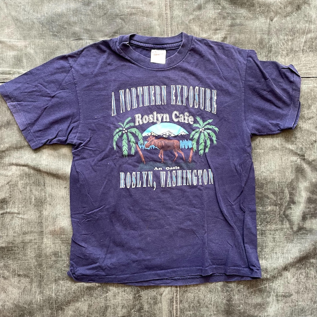 Vintage 90s Northern Exposure T-shirt: Roslyn Cafe, Washington - Medium ...