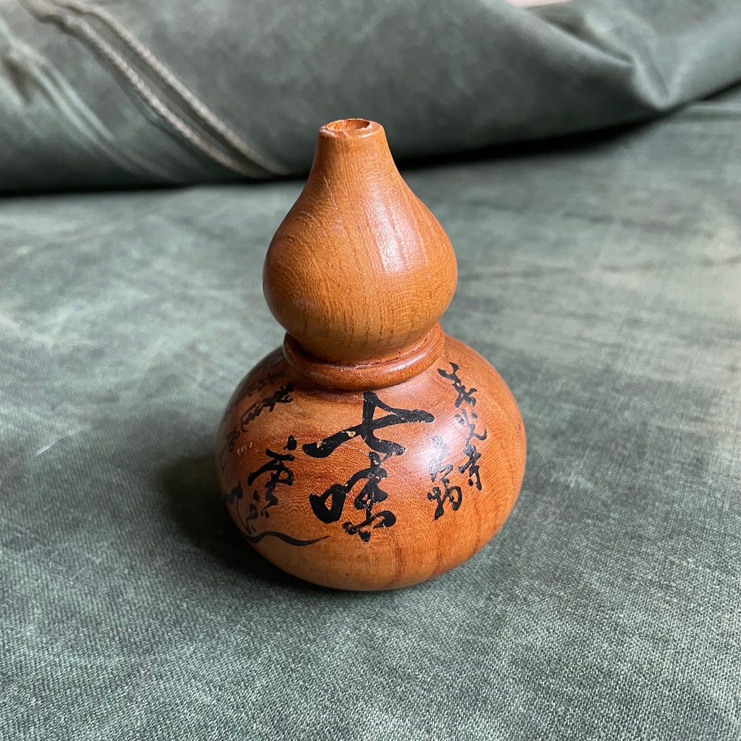 Vintage Japanese Wooden Gourd Yamanaka Shichimi Togarashi Spice ...