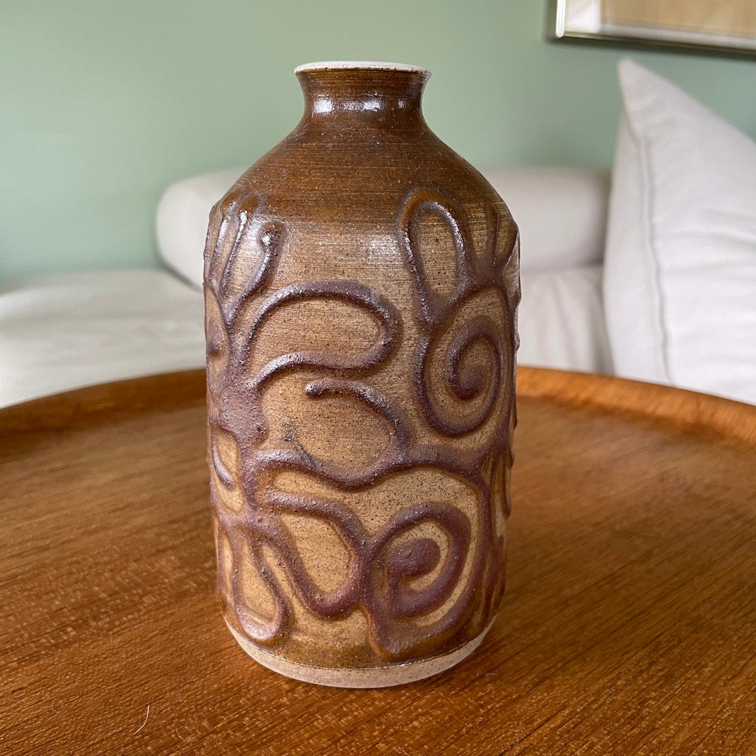 C1960s Larry Parker Abstract Pottery Vase: Modernist Studio Ceramics - Etsy