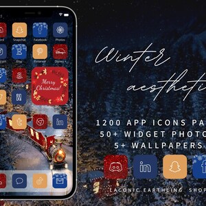 Ios 17 & Android Winter Aesthetic 1200 App Icons Pack ...