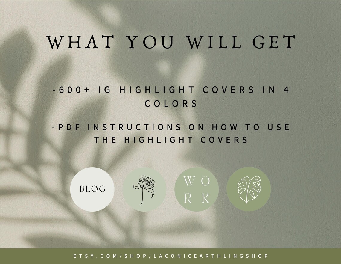 600 Sage Instagram Highlight Covers Neutral Story Instagram - Etsy