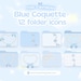 Blue Coquette Folder Icons | Kawaii Desktop Organizer (PNG, ICO) - Etsy